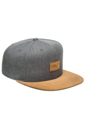 Reell Herren Kappe REELL Suede 6-Panel Cap,Heather Charcoal, Einheitsgr&ouml;&szlig;e
