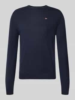 Napapijri Slim Fit Strickpullover aus reiner Wolle Modell DAMAVAND