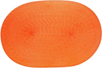 Continenta Tischset geflochten, ovale Form, Platzset, Platzmatte, Tischmatte in Gastro Qualität, 45 x 31 cm, orange