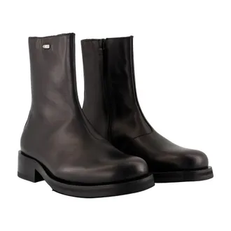 Our Legacy Unisex Camion Ankle Boot Black Calfskin