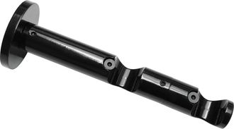 Gardinia 31031 Doppeltraeger für Gardinenstangen 2-läufig offen, Serie Chicago, Durchmesser 20 mm, schwarz