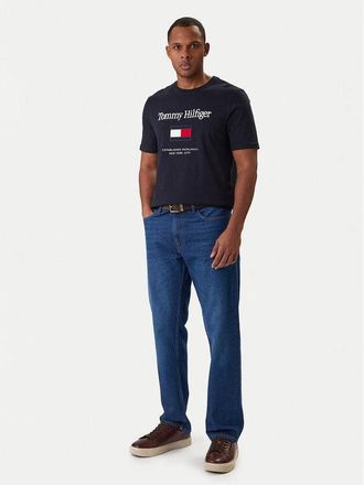Tommy Hilfiger T-Shirt Embro Flag MW0MW42736 Dunkelblau Regular Fit