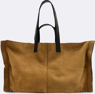 AllSaints Lutece cabas en daim marron olive chaud