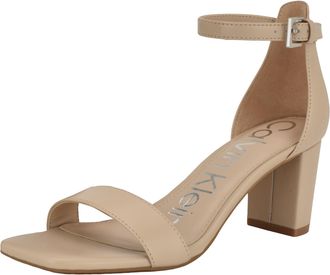 Calvin Klein Damen Nolene Sandale mit Absatz, Light Natural 111, 39.5 EU