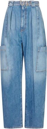 Sportmax Femme, Jeans, Bleu, Taille: 38 FR Lastra Jean Large Jambes