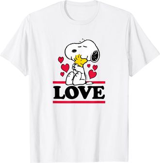 Peanuts Erdn&uuml;sse - Valentinstag - Snoopy & Woodstock Love T-Shirt