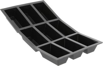 De Buyer DE 1976.01 BUYER Formen, Silikon, schwarz, 27.9 x 20.1 x 10.9 cm