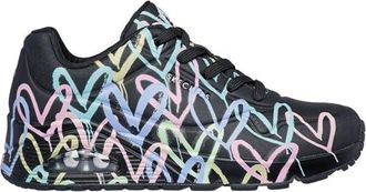 Skechers Baskets Uno Spread The Love pour Femme, Noir, 36 EU