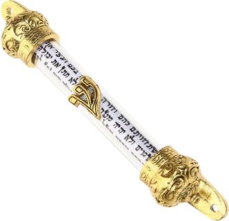 BESPORTBLE Zierliche Heim T&uuml;rrolle aus Metall mit Bibelversen Rechte T&uuml;rseite Religi&ouml;se Judaica T&uuml;rdekoration Vintage Stil Geschenk f&uuml;r Zuhause