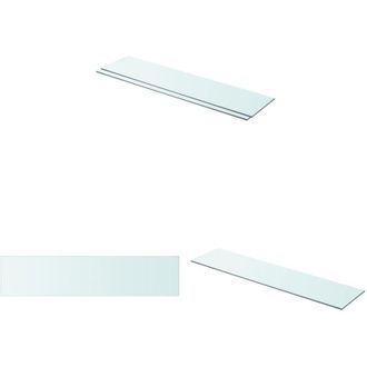 vidaXL Regalb&ouml;den 2 Stk. Glas Transparent 90x20 cm - Wandregal - Glasregal - Regalboden - Dekorationselement - Wohnaccessoires - Home & Living