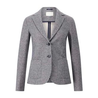 Circolo 1901 Femme, Vestes, Bleu, Taille: 32 FR Blazer en Coton à Carreaux