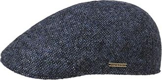 Stetson Casquette Texas Donegal Wool Homme - Made in The EU Laine Gavroche avec visi&egrave;re, Doublure Hiver Automne-Hiver - M (56-57 cm) Bleu fonc&eacute;