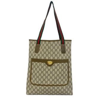 Gucci Pre-owned Leder PVC Tote Bag - - Pre-owned - Damen - Braun - ONE SIZE