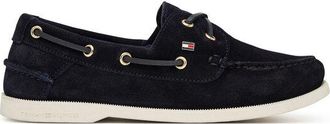 Tommy Hilfiger Mokassins Hilfiger Suede Boat Shoe FW0FW09338 Dunkelblau