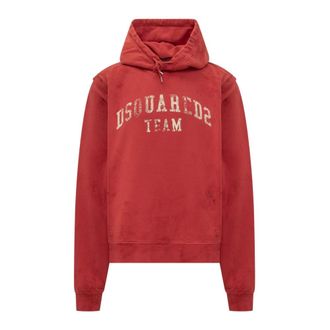 Dsquared2 Logo Print Hoodie - - Sweatshirts & Hoodies - Herren - Rot - S