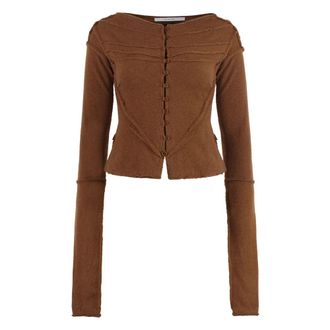 Talia Byre Woll- und Kaschmircardigan - - Knitwear - Damen - Braun - S