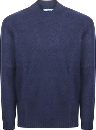 Drumohr Lupetto ML Garzato Tubico - - Knitwear - Herren - Blau - 2XL