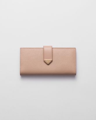 Prada Große Geldbörse aus Saffiano und Leder