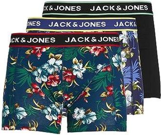 Jack & Jones Homme Boxershorts Caleçon Boxeur, Détail: Cerisier Bardaboes - Bleu Marine Noir, M EU