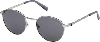 Guess Homme, Accessoires, Gris, Taille: 51 MM Lunettes de soleil rondes