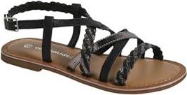 Vertbaudet Sandales brides croisées cuir junior lot noir 35