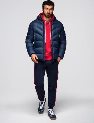 Ombre Steppjacke Moderne Steppjacke f&uuml;r Herren aus kombinierten Materialien