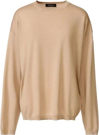 Fabiana Filippi Femme, Pulls, Beige, Taille: 40 FR Pulls &agrave; col rond