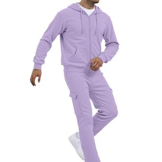 Generic Ensemble de costume d&eacute;contract&eacute; de couleur unie pour homme, coupe d&eacute;contract&eacute;e, tenue quotidienne pour le printemps, lautomne, lhiver, les activit&eacute;s d