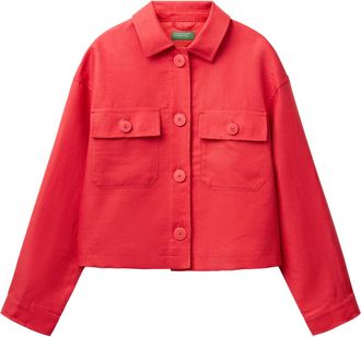 Benetton Damen Giubbino 25bvdn08b Jacke, rot, S