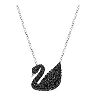 Swarovski Swarovski Halskette Unisex Swan Anh&auml;nger Schwarz Rhodiniert 5347329 - - Accessories - unisex - Grau - ONE SIZE