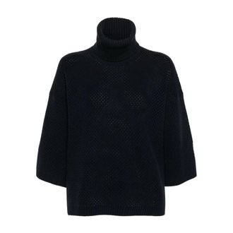 Fabiana Filippi Femme, Pulls, Bleu, Taille: 36 FR Pull en laine mérinos et soie bleu