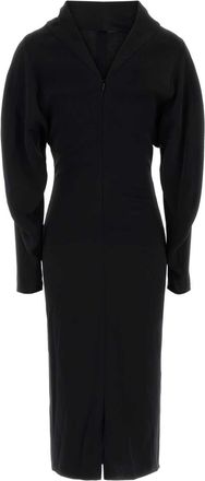 Giorgio Armani Turtleneck Midi Dress - Black
