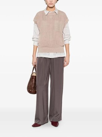 PESERICO Womens Patch-Pocket Vest Ss26 W