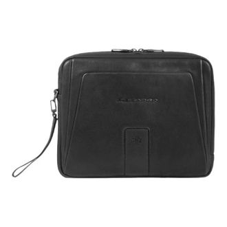 Piquadro Carl Leather Clutch - Homme - Sacs - Noir - Taille: ONE Size