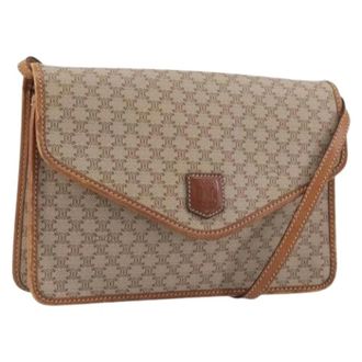 Celine Pre-owned Vintage Macadam Canvas Shoulder Bag - Femme - Pre-owned - Beige - Taille: ONE Size