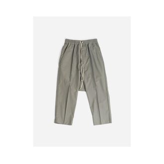 Rick Owens Homme, Pantalons, Vert, Taille: W46 Drawstring Cropped Pants