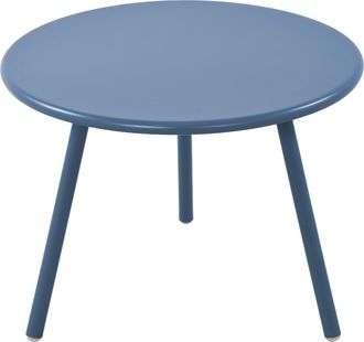 Clp Couchtisch Minot I Runder Loungetisch f&uuml;r drau&szlig;en und drinnen I Gartentisch wetterfest und UV-best&auml;ndig I Outdoor Beistelltisch, Farbe:blau