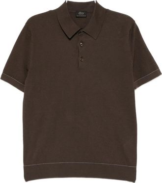 Brioni polo en maille - Marron