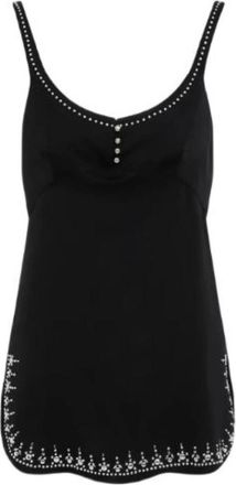 Paco Rabanne Femme, Tops, Noir, Taille: 38 FR Top en satin