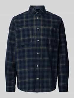 Tom Tailor Regular Fit Freizeithemd aus reiner Baumwolle mit Cord-Karomuster