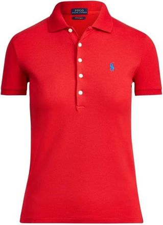 Polo Ralph Lauren Rotes Polo-Shirt Slim Fit - - Tops - Damen - Rot - M