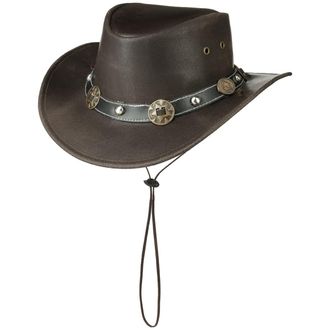 Scippis Scippis Concho Lederhut Classic Cowboyhut Australienhut (XL/60-61 - braun)