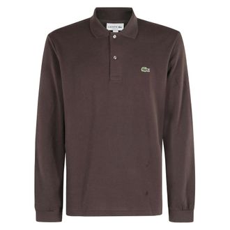 Lacoste Homme, Tops, Brun, Taille: S Polo L.12.12 Classique Manches Longues Coupe Standard