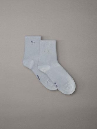 Calvin Klein 2er-pack Metallic-knöchelsocken Aus Weicher Baumwolle - Light Blue - Damen - 35