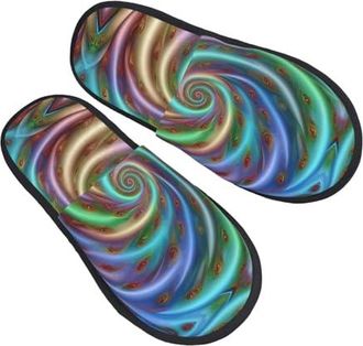Generic Pantoufles Moelleuses Impression Tie Dye Slippers L&eacute;g&egrave;res Respirantes Chaussures Pour Chambre Ext&eacute;rieur Femme M