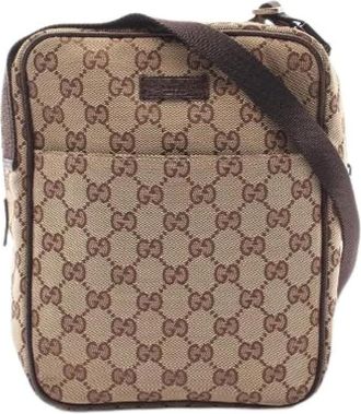 Gucci Sac bandouli&egrave;re en toile GG Pre-owned - Homme - Pre-owned - Brun - Taille: ONE Size