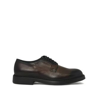 Doucal's Homme, Chaussures, Noir, Taille: 42 1/2 EU Chaussures Derby &agrave; Lacets Bout Rond