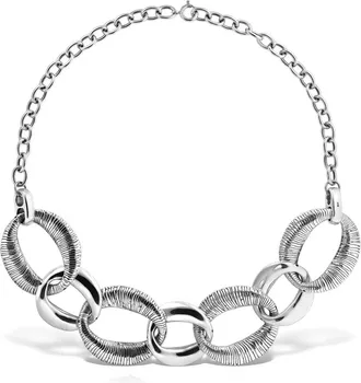 Obsidian collier en chaîne - Argent