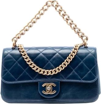 Chanel Pre-owned Quilted Satchel - Femme - Pre-owned - Bleu - Taille: ONE Size