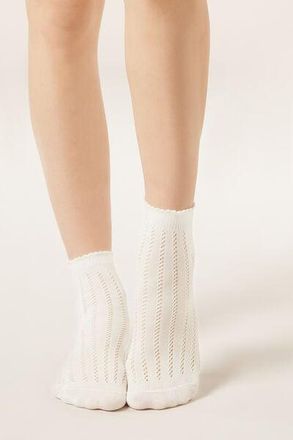 Calzedonia Socken Mit Lochmuster Elfenbein